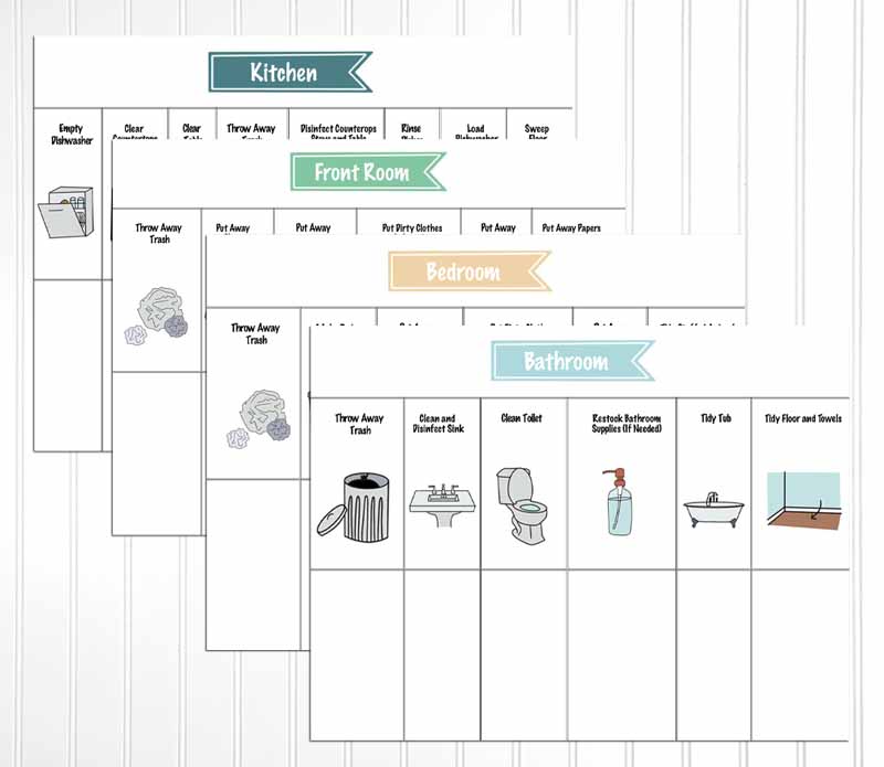 Printable Picture Chore Chart and Clean Up Games For Kids - Sly Spoon