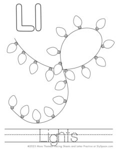 Joyful Learning: Free Printable Christmas-Themed Letter L Worksheets ...