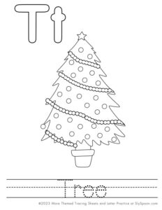 Joyful Learning: Free Printable Christmas-Themed Letter T Worksheets ...