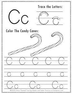 Joyful Learning: Free Printable Christmas-Themed Letter C Worksheets ...