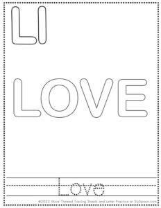 Free Valentine Printable Worksheets - "Letter L Tracing" and "Color by ...