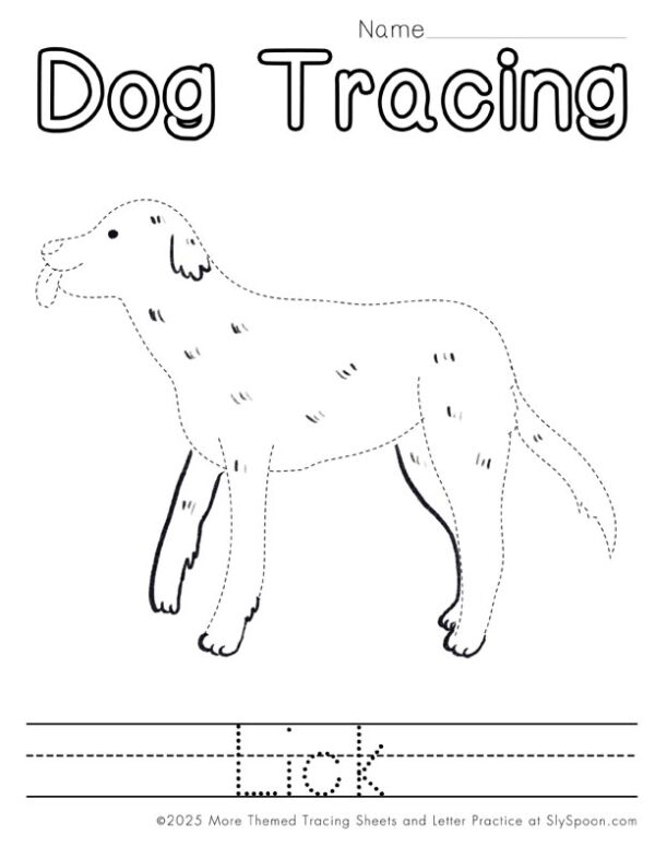 Unleashing Creativity with Free Printable Dog Pencil Control Tracing ...