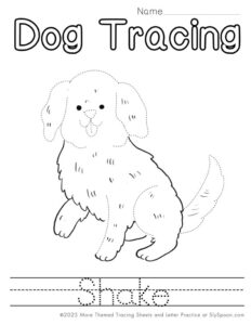 Unleashing Creativity with Free Printable Dog Pencil Control Tracing ...