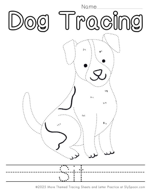 Unleashing Creativity with Free Printable Dog Pencil Control Tracing ...