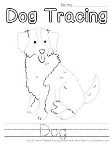 Unleashing Creativity with Free Printable Dog Pencil Control Tracing ...