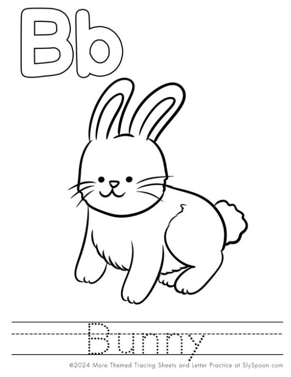 Hop into Learning With Free Printable Easter Themed Letter B Tracing ...