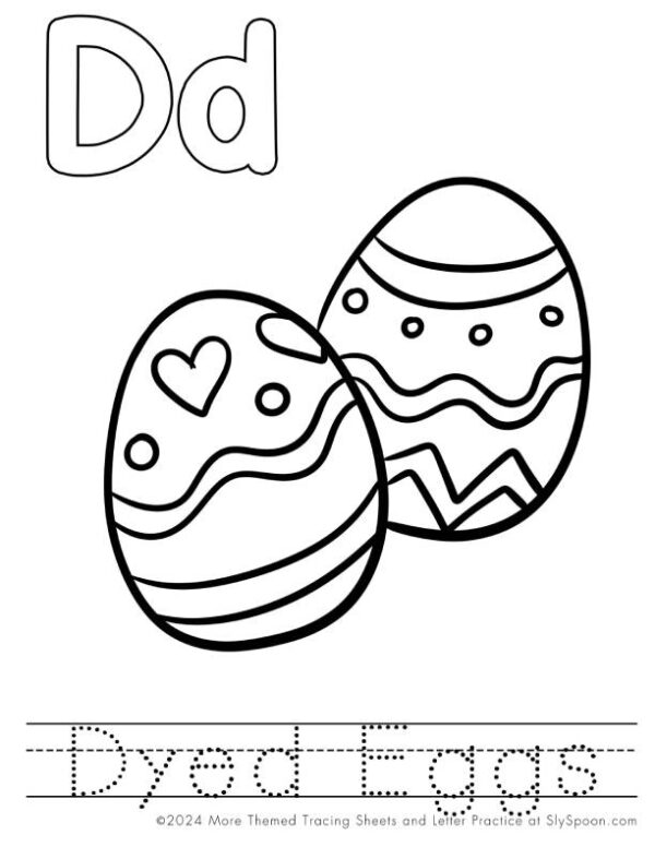 Hop into Learning With Free Printable Easter Themed Letter D Tracing ...