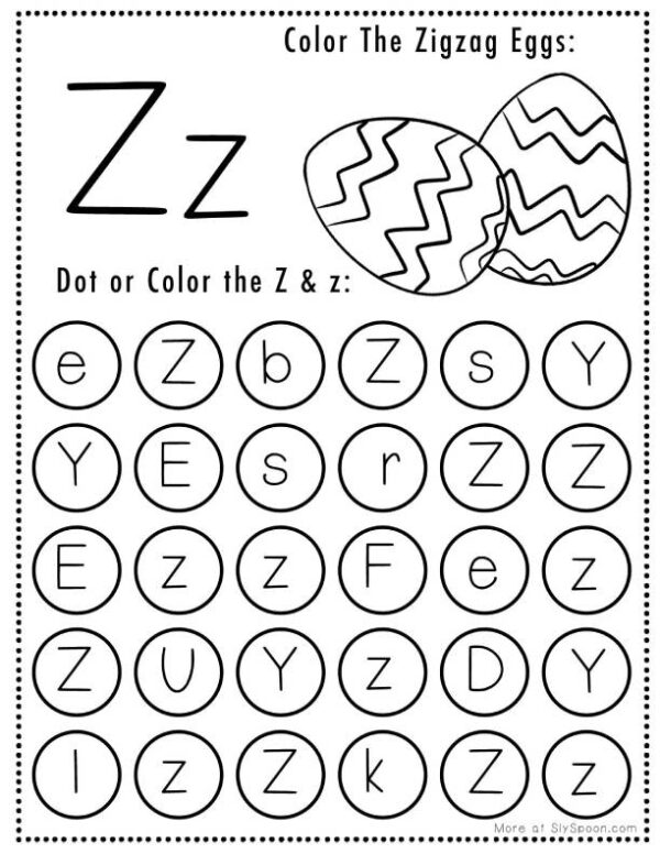 Free Printable Letter Z Worksheets! - Sly Spoon