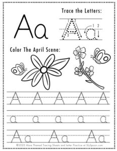Hop into Learning With Free Printable Easter Themed Letter A Tracing ...