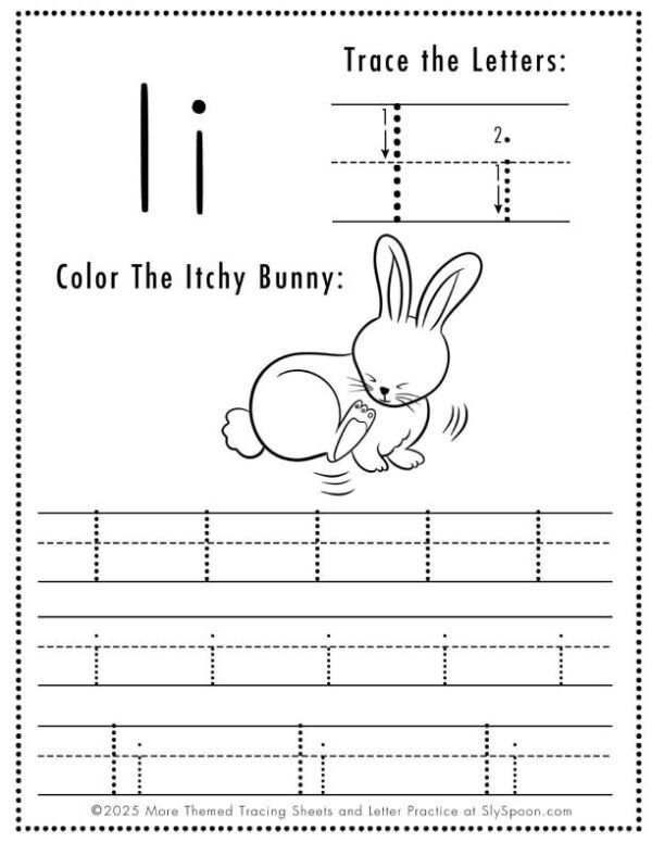 Free Printable Letter I Worksheets! - Sly Spoon