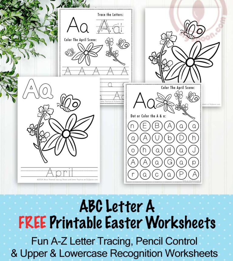 Hop into Learning With Free Printable Easter Themed Letter A Tracing ...