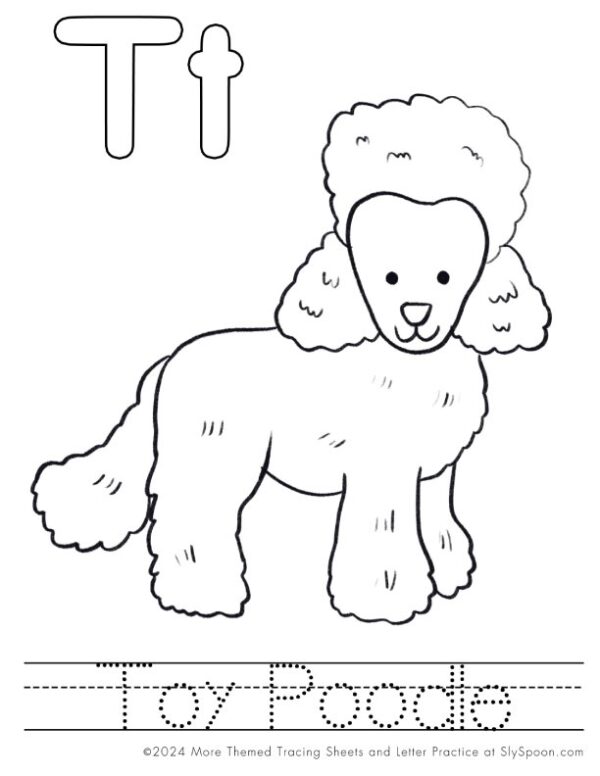 T is for Toy Poodle: Free Fun Printable Dog Themed Learning for Kids ...