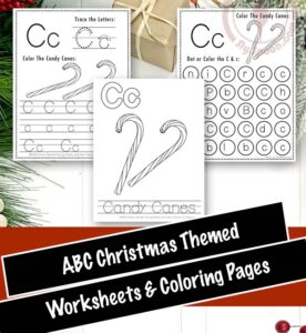 Joyful Learning: Free Printable Christmas-Themed Letter C Worksheets ...