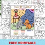 10 Free Printable Cat Themed Color by Number Pages for Kids - Sly Spoon