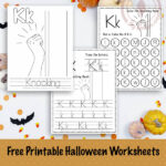 Free Printable Halloween Themed Letter K Dot Marker Activity Worksheets ...