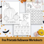 Free Printable Halloween Themed Letter P Dot Marker Activity Worksheets ...
