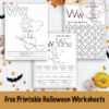 Free Printable Halloween Themed Letter W Tracing Worksheet! - Sly Spoon