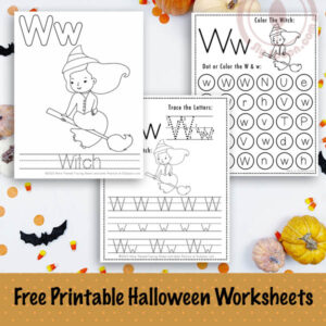 Free Printable Halloween Themed Letter W Coloring and Activity ...