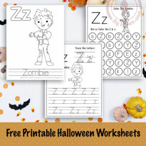 Free Printable Halloween Themed Letter Z Dot Marker Activity Worksheets ...