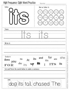 Free Printable High Frequency Sight Word Worksheets for Words: No, Make ...