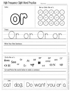 Free Printable High Frequency Sight Word Worksheets for Words: be, this ...