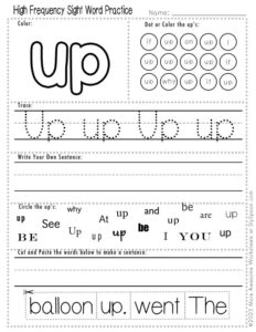Free Printable High Frequency Sight Word Worksheets for Words: Which ...