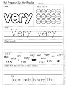 Free Printable High Frequency Sight Word Worksheets for Words: Long ...