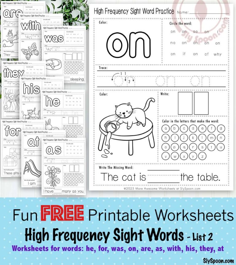 200+ Free Printable Sight Word Worksheets | Fry & Dolch Word Printables ...