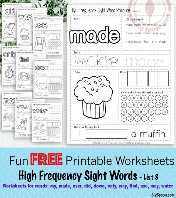 200+ Free Printable Sight Word Worksheets | Fry & Dolch Word Printables ...