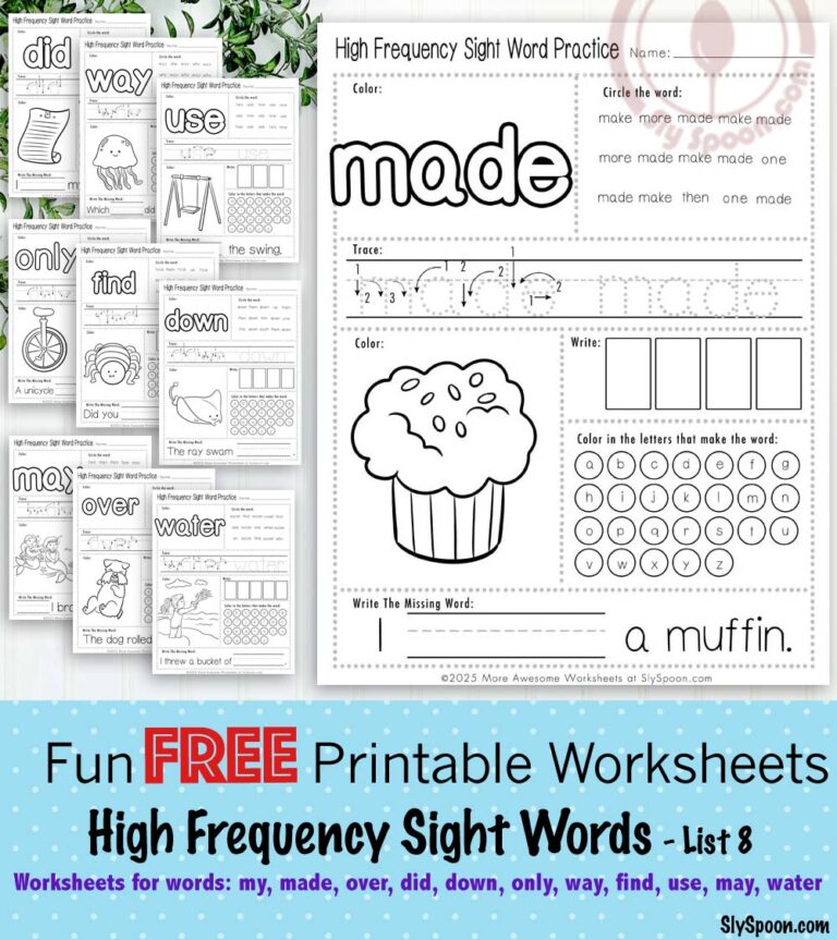 200+ Free Printable Sight Word Worksheets | Fry & Dolch Word Printables ...