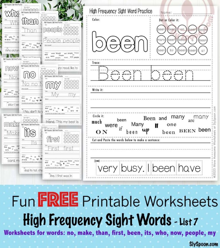200+ Free Printable Sight Word Worksheets | Fry & Dolch Word Printables ...