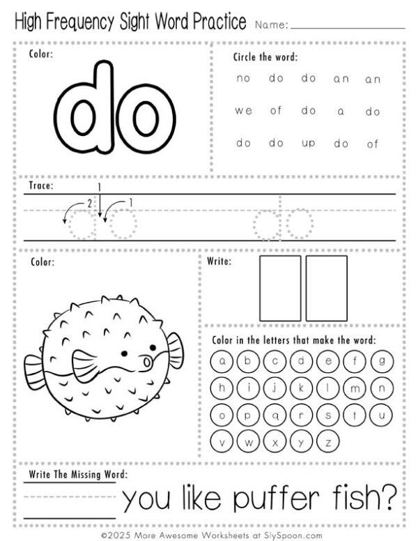 Boost Early Literacy Skills with Free Printable Sight Word Worksheets ...
