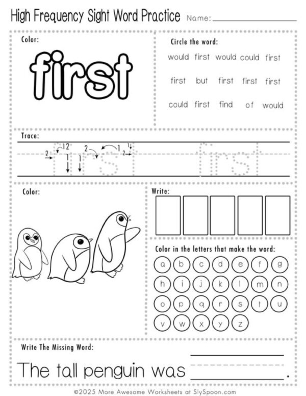 Boost Early Literacy Skills with Free Printable Sight Word Worksheets ...