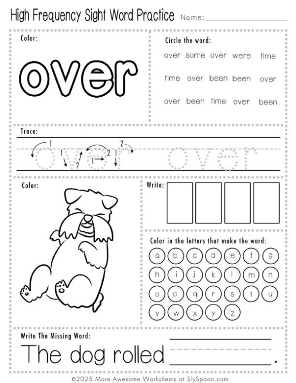 Boost Early Literacy Skills with Free Printable Sight Word Worksheets ...