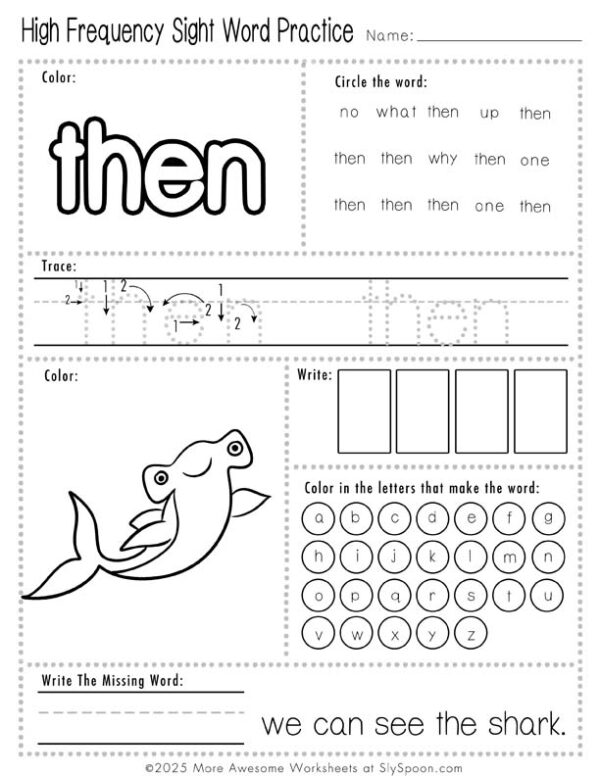 Boost Early Literacy Skills with Free Printable Sight Word Worksheets ...