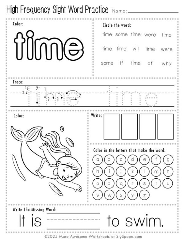 Boost Early Literacy Skills with Free Printable Sight Word Worksheets ...