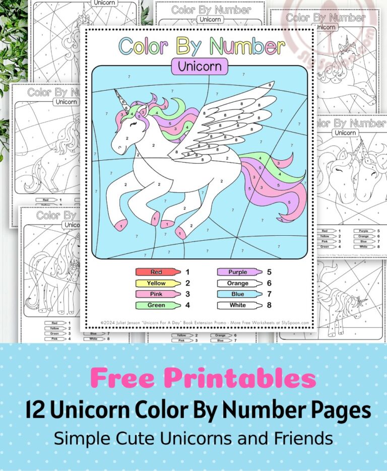 Free Printable Unicorn Color by Number Worksheets for Kids ...