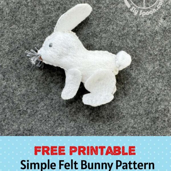 How to Hand Sew a Simple Felt Bunny Rabbit - Free Printable Pattern ...