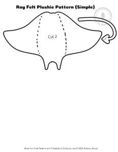 How to Hand Sew a Simple Felt Sting Ray - Free Printable Pattern ...