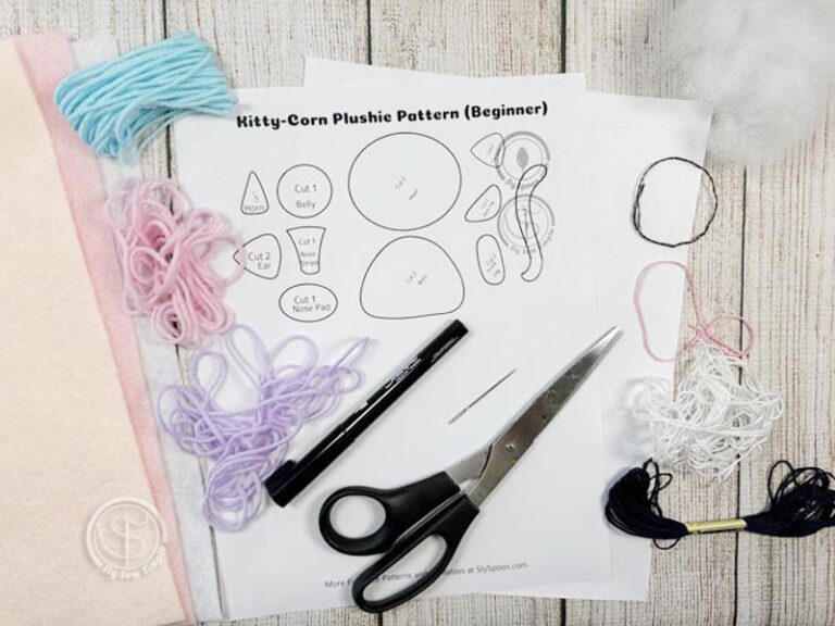 Easy Felt Kitty-Corn Plushie Sewing Tutorial for Beginners – Free ...