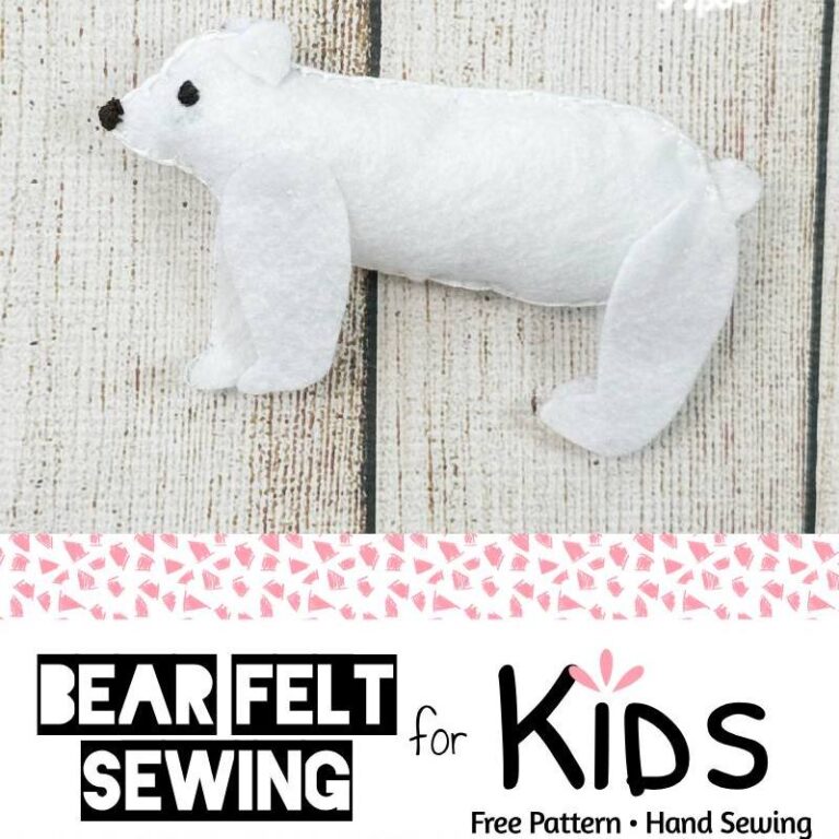 Free Printable Easy Felt Bear Pattern for Plushie – Great for Beginners ...