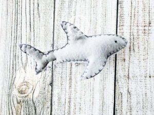 How to Hand Sew an Easy Felt Shark Plushie - Free Printable Pattern ...