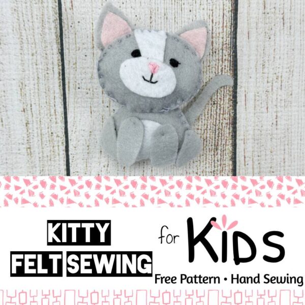 Easy Felt Cat Plushie Sewing Tutorial for Beginners – Free Printable ...