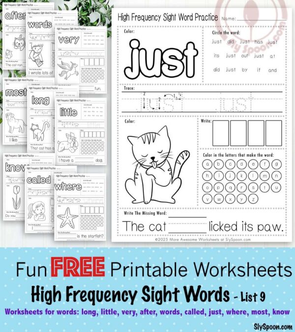 Free Printable “Have” Sight Word Worksheets for Kindergarten & First ...