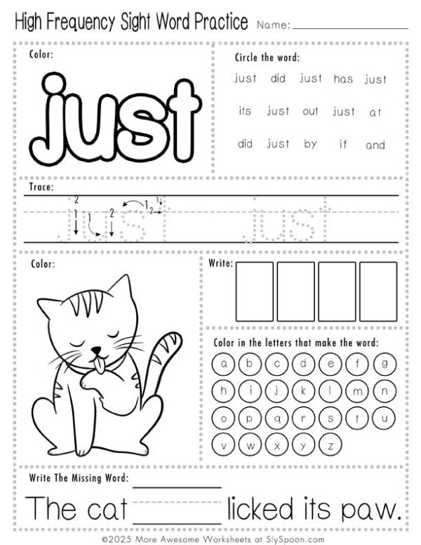 Boost Early Literacy Skills with Free Printable Sight Word Worksheets ...