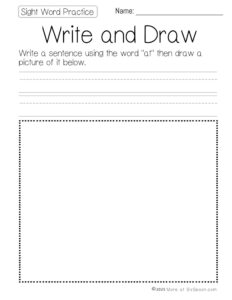 Free Printable “At” Sight Word Worksheets for Kindergarten & First ...