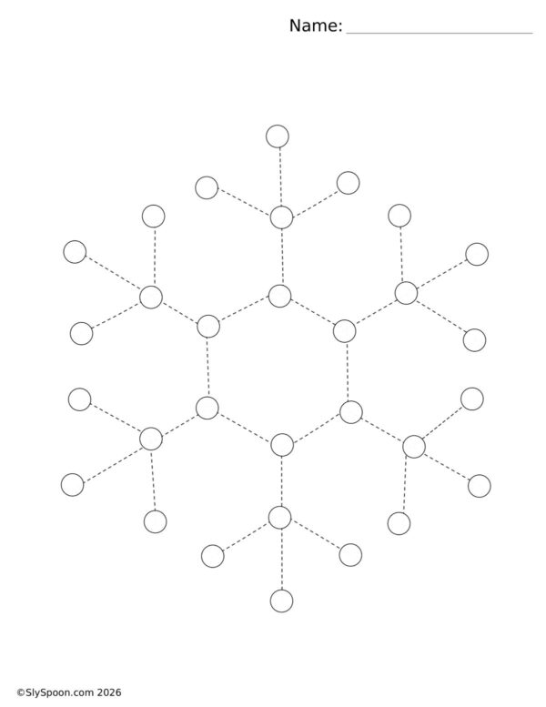 Easy Winter Q-Tip or Finger Painting Snowflake Craft - Free Printable ...