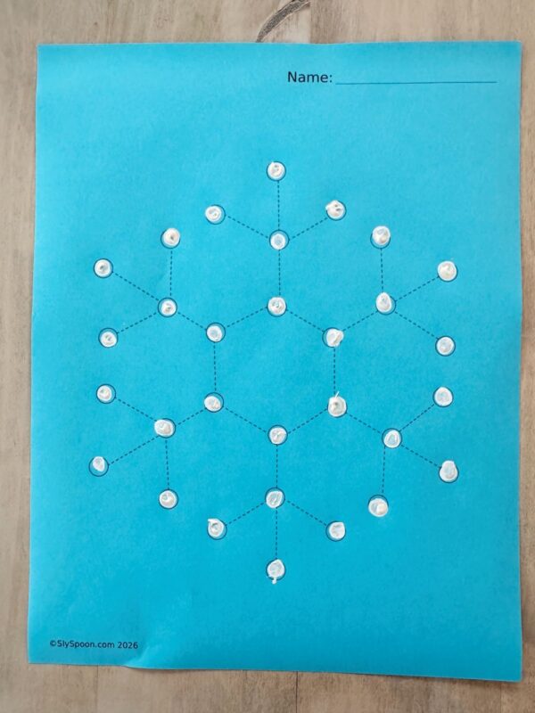 Easy Winter Q-Tip or Finger Painting Snowflake Craft - Free Printable ...