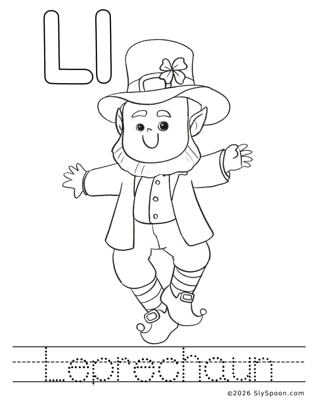 St. Patrick’s Day Alphabet Color & Trace Pages A–Z | Holiday Coloring ...