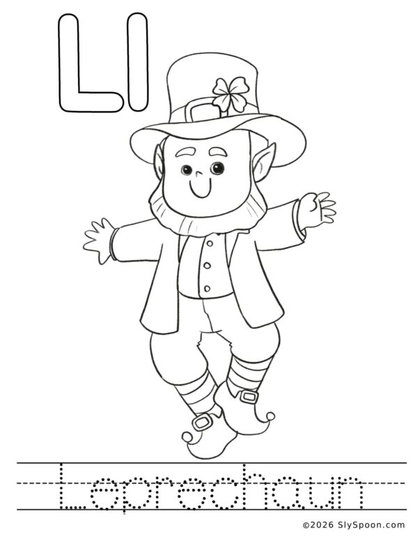 St. Patrick’s Day Alphabet Color & Trace Pages A–Z | Holiday Coloring ...